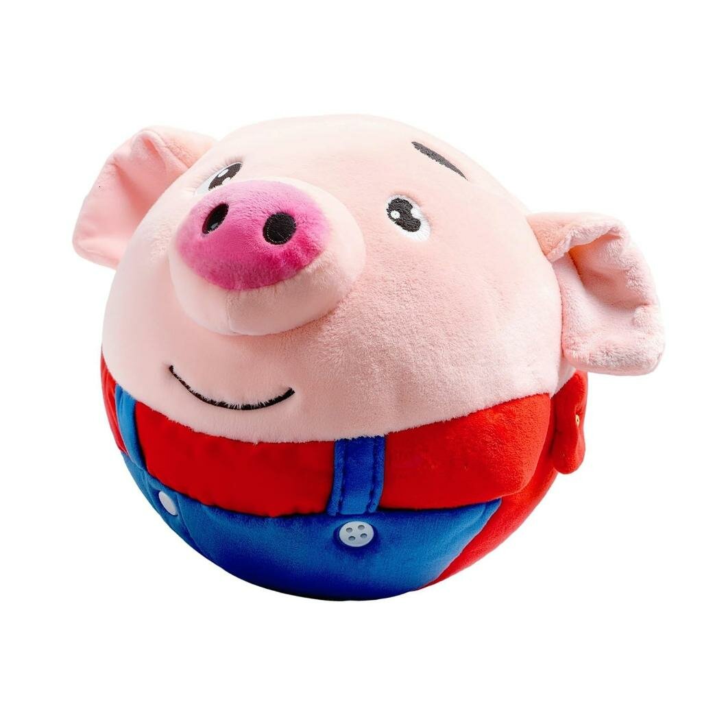 Английская версия плюшевой игрушки jumping pig and dog toy-красная свинья