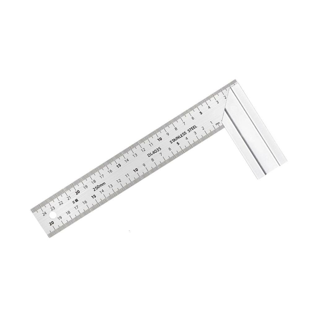 Мощный инструмент - двухшкольная прямоугольная линейка-250 мм