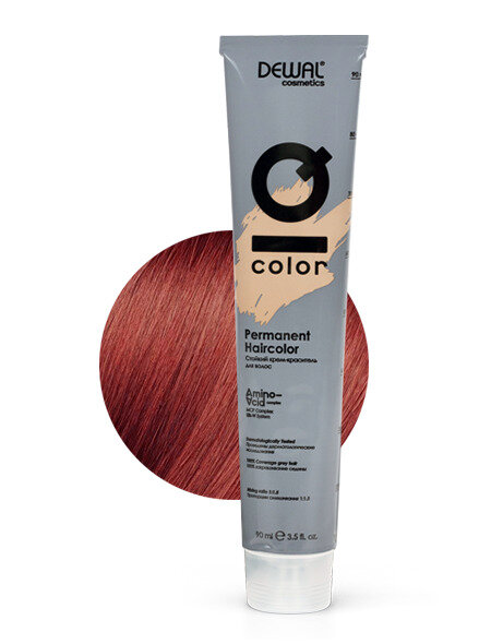 Краска для волос перманентная 7.44 Dewal Cosmetics IQ COLOR, 90 мл
