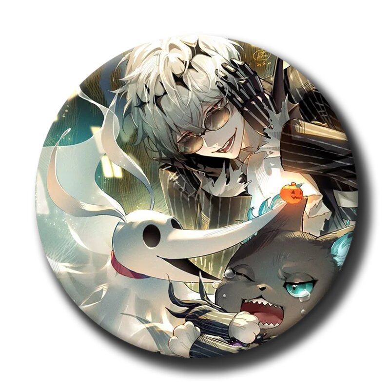 Круглые эмалированные булавки аниме Квитая страна чудес 58 мм Белый, style-27
