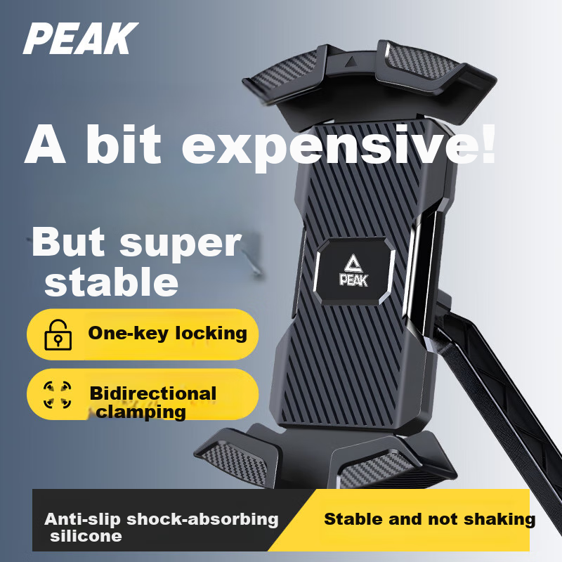 PEAK Четырехзубчатый быстросъемный крепеж для телефона на руль велосипеда против вибрации Цвет：Крепление для руля