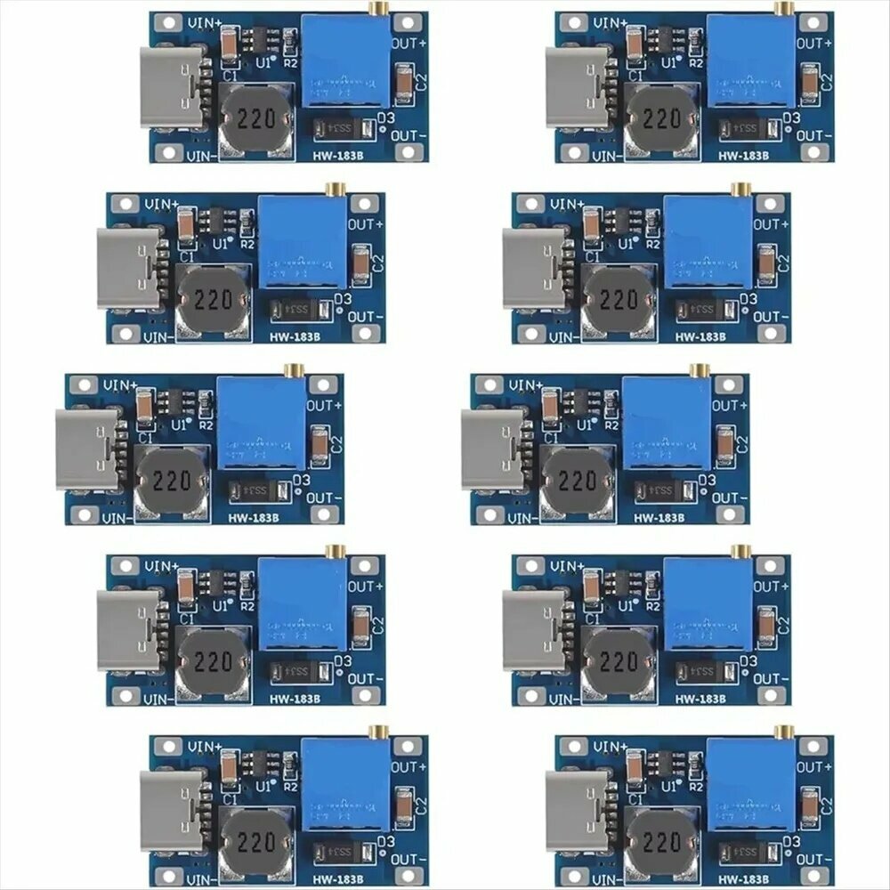 10 шт. MT3608 Регулируемый повышающий модуль регулятор напряжения Type-C
