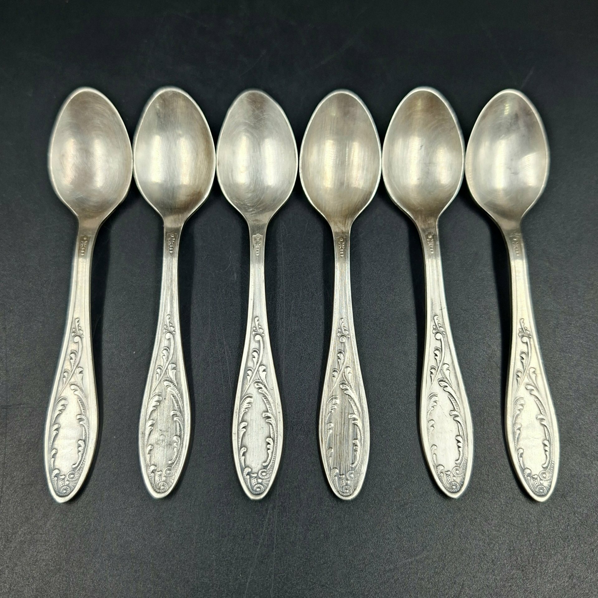 Набор из шести кофейных ложек "Пламя", мНЦ (медь-никель-цинк)