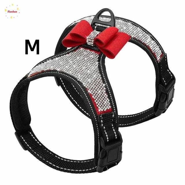 Шлейка Для Маленьких Собак Со Стразами