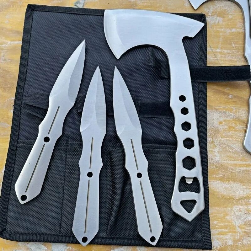 Набор из шести походных топоров для активного отдыха, многофункциональный топор походов, кемпинга, тушения пожаров, тактических задач и спасения6pcs