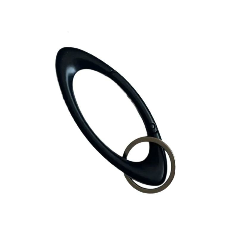 Карабин овальной формы для ключей, черный овал