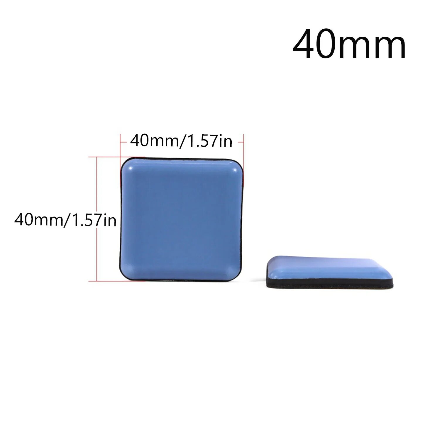 Мебельные накладки для ножек 20-40 мм, 4-32 шт. 8pcs, 40x40mm