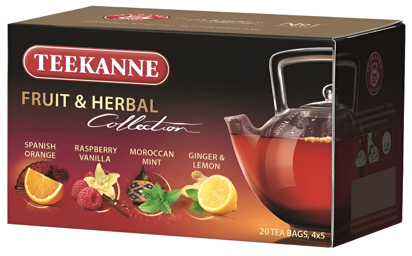 Чай Teekanne "Fruit & Herbal collection", ассорти, высший сорт, 40г, 20пакетиков