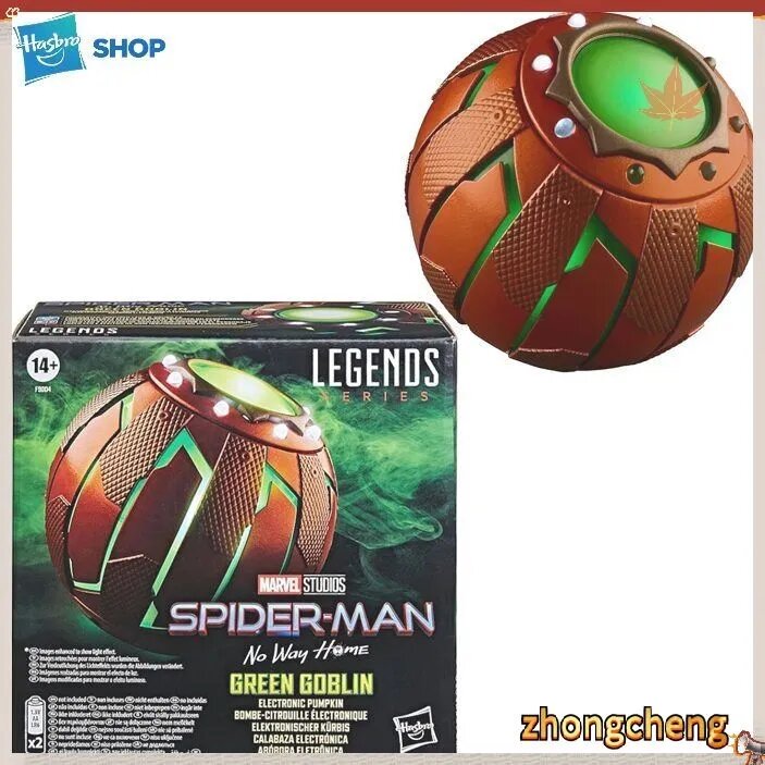 Фигурка Marvel Legends Spider-Man No Way Home Green Goblin Electronic Pumpkin Hasbro, размер 9.16 см, для мальчиков