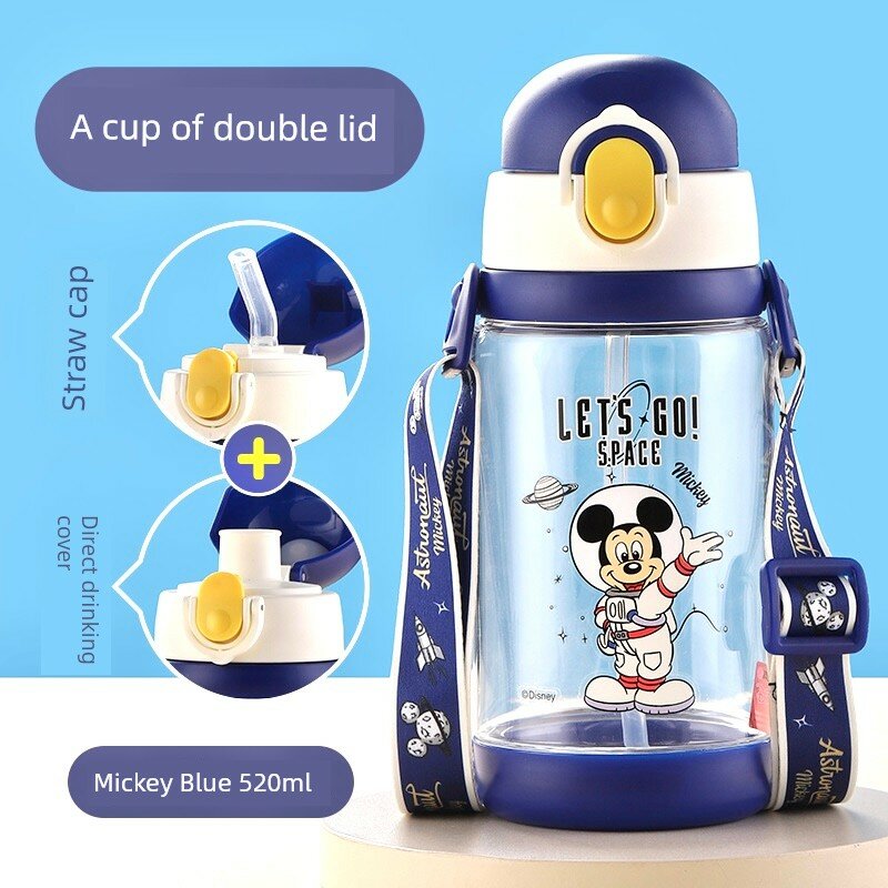Disney Микки Синий 520мл Стакан с двойной крышкой из безбисфенольного Тритана