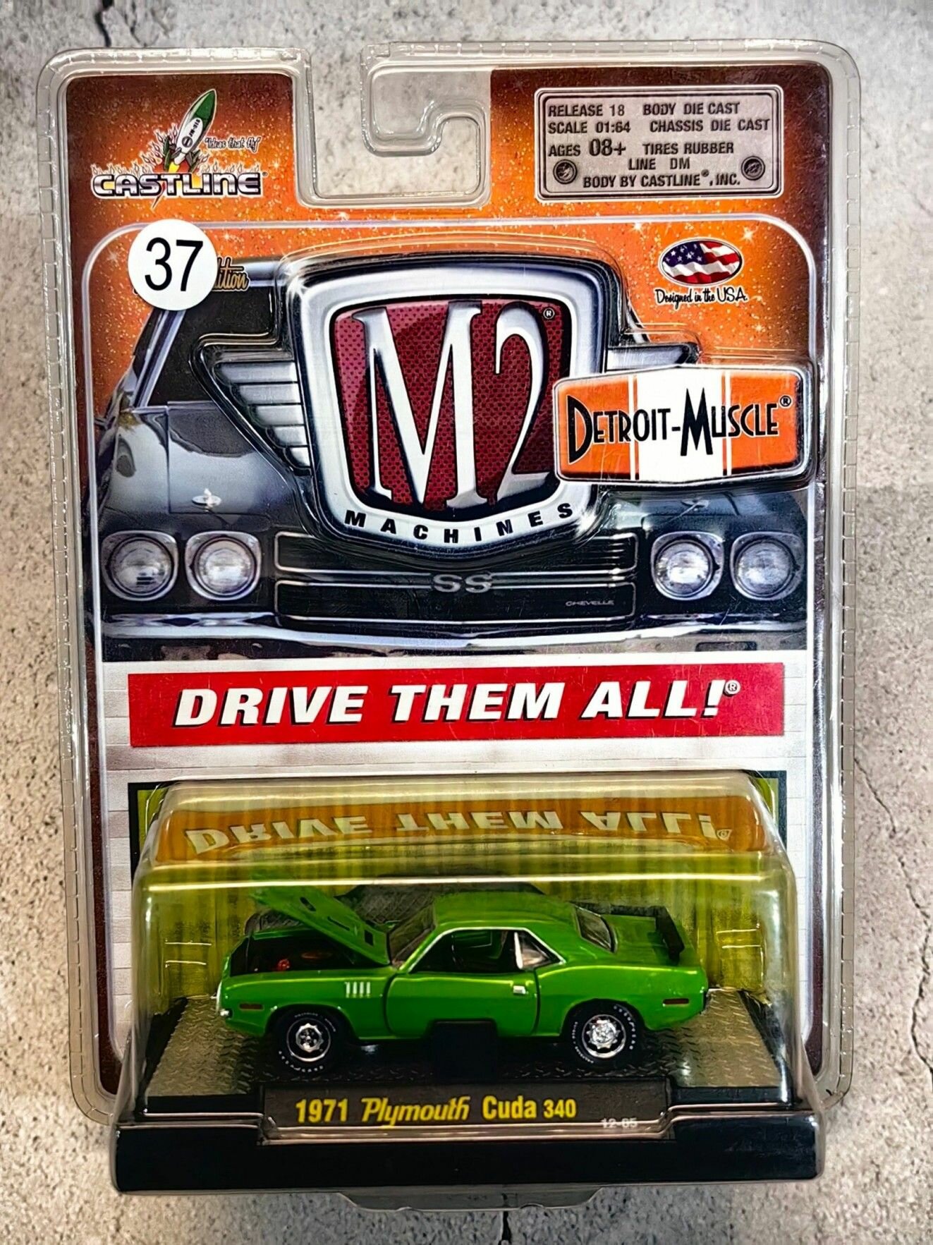 Машинка M2 Machines 1/64 M2 1969 Ford Mustang Oldsmobile Buick Pontiac Chrysler Plymouth Dodge Chevrolet Die-cast Alloy Car Model Gift