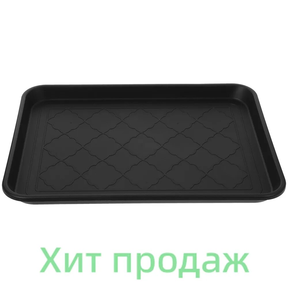 Лоток для обуви 32x42 см пластиковый черный для хранения