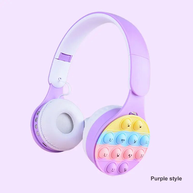 Беспроводные наушники UTIER Purple с Pop-it