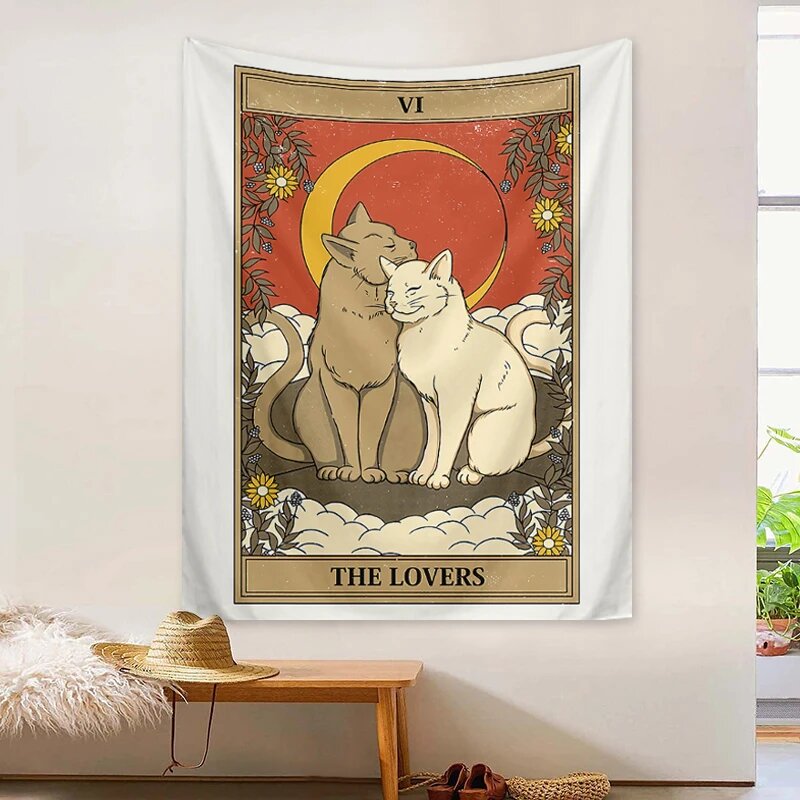 Гобелен "Любовники" с котами, цвет GT3394