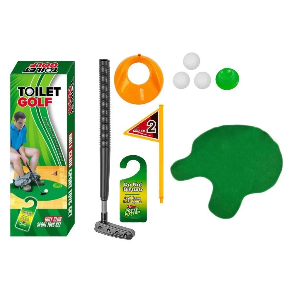 Набор для гольфа в туалете, мини-гольф, смешной подарок для взрослых и детей