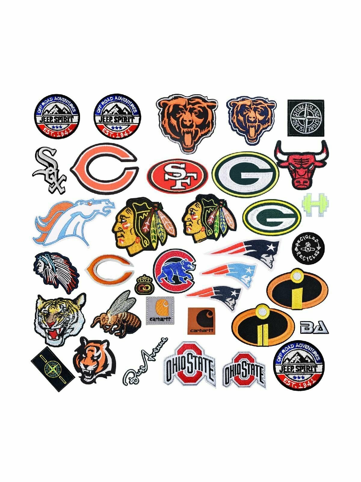 36 шт. Вышитые аппликации на ткань