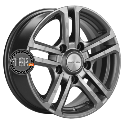 Диск автомобильный литой Khomen Wheels KHW1602 (Niva 4x4) 16x6.5 5x139.7 et40 dia98.5 Gray