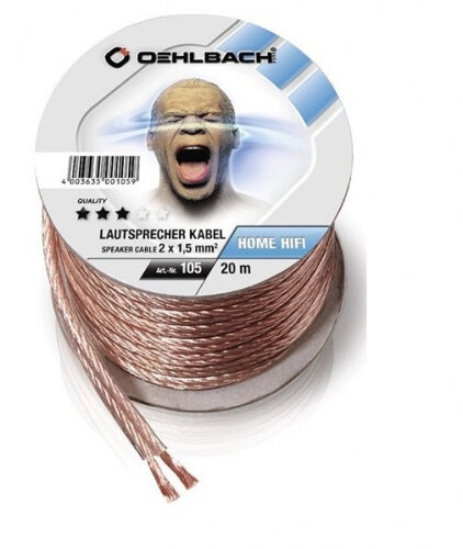 Кабель акустический Oehlbach Speaker Cable , 2 x 1.5 mm2, 20 м