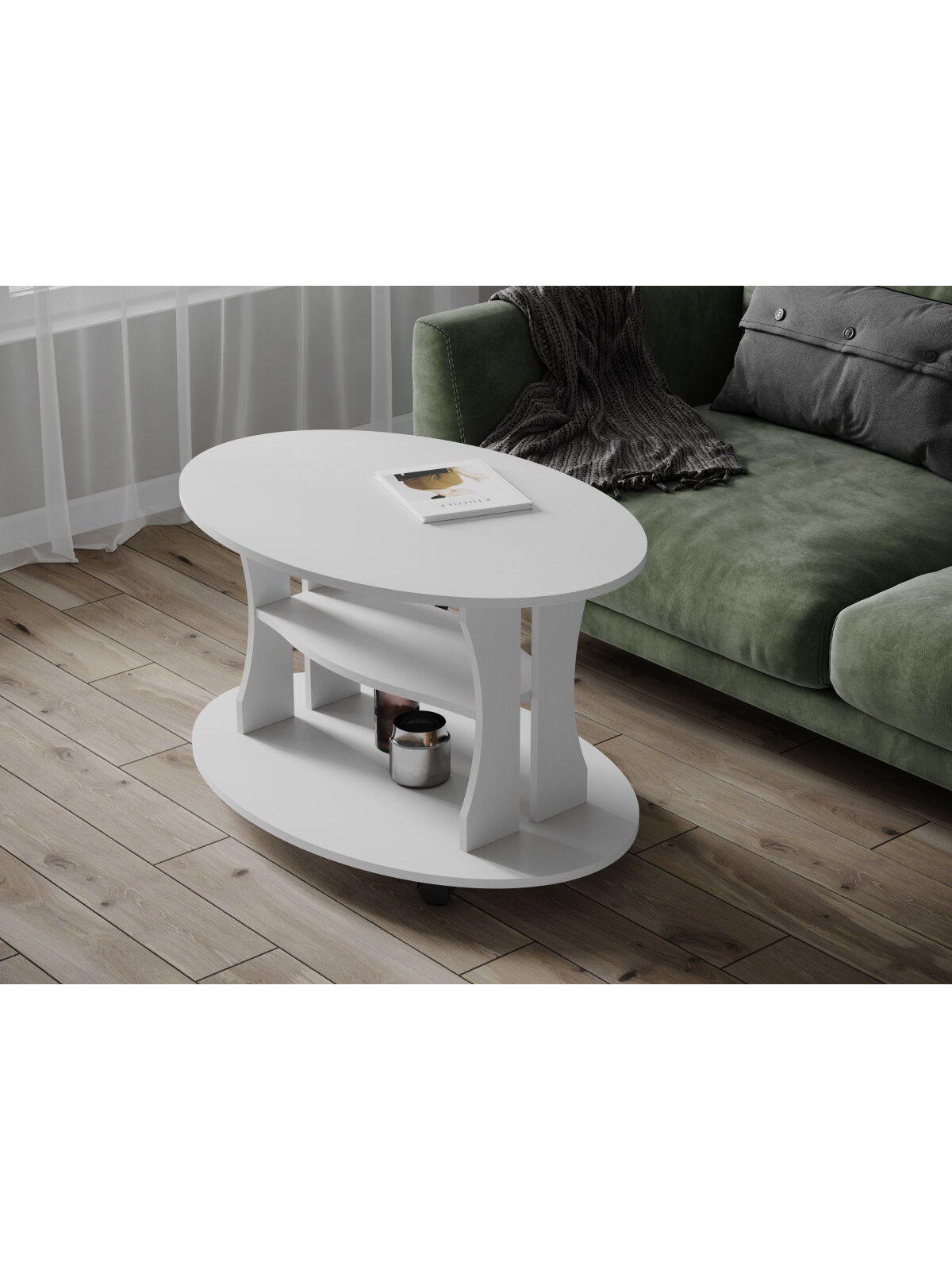 Стол журнальный "Консул-1 белый" Huge Mebel. Ширина 900 Высота 560. Столы журнальные