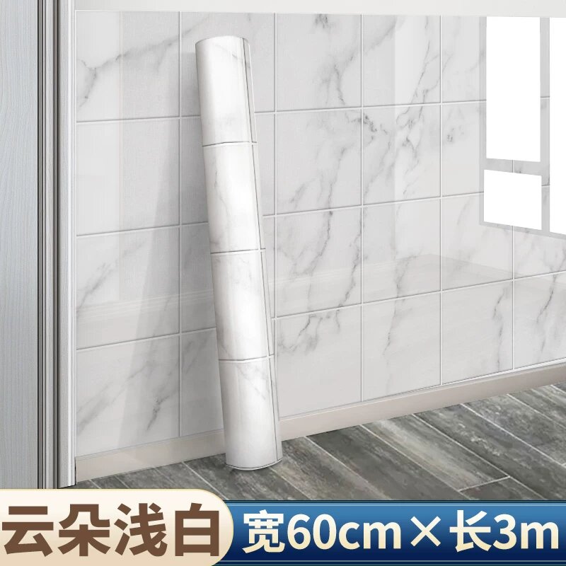 Облако белый мраморный рисунок самоклеящаяся обои для мебели и столов, рулон 3м водостойкие