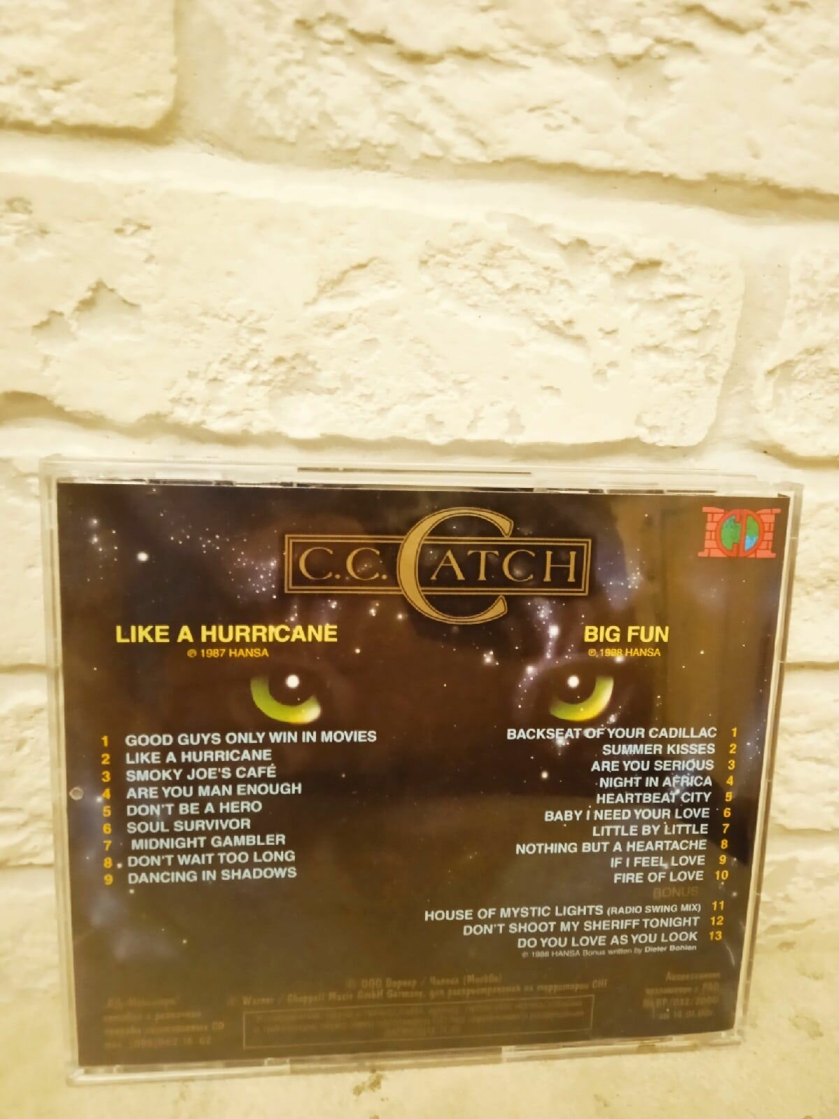 C.C. Catch - Like A Hurricane / Big Fun (CD диск) — фото 1