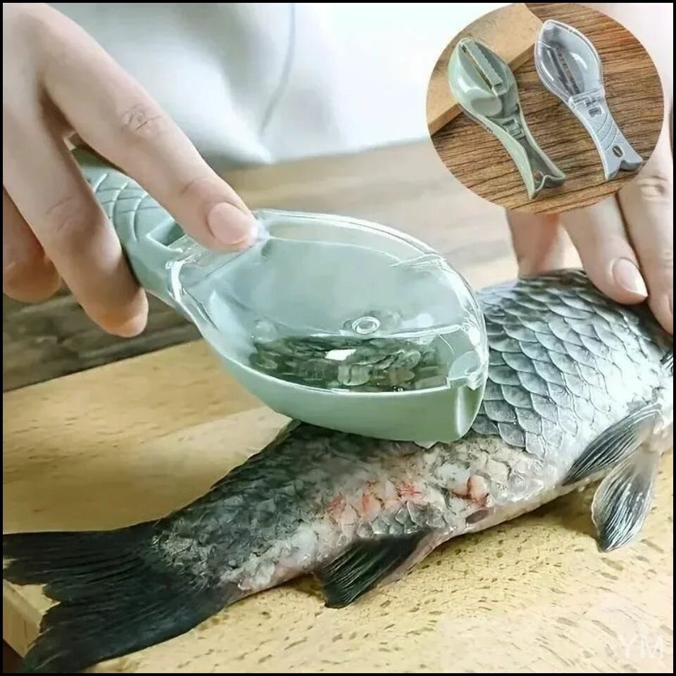 Рубанок Для Рыбной Чешуи С Крышкой / рыбочистка / нож для рыбы