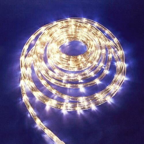 Светодиодная гирлянда Uniel ULD-D50 25M/С08 IP44 WARM WHITE Дюралайт, 25м. С контроллером. Теплый белый свет. Провод белый, UL-00008575