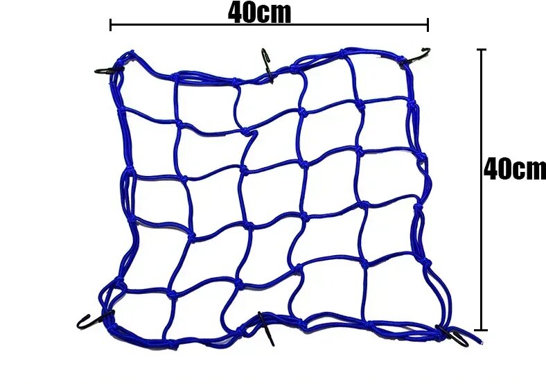 Сетка Для Мотоцикла 30x30см 40x40см, Эластичная Сетка Для Хранения, Для Шлема, Бензобака, Багажа, С Крючками