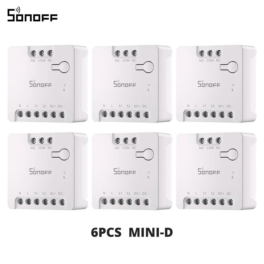 SONOFF MINI-D Smart Switch 1-10шт 6PCS MINI-D