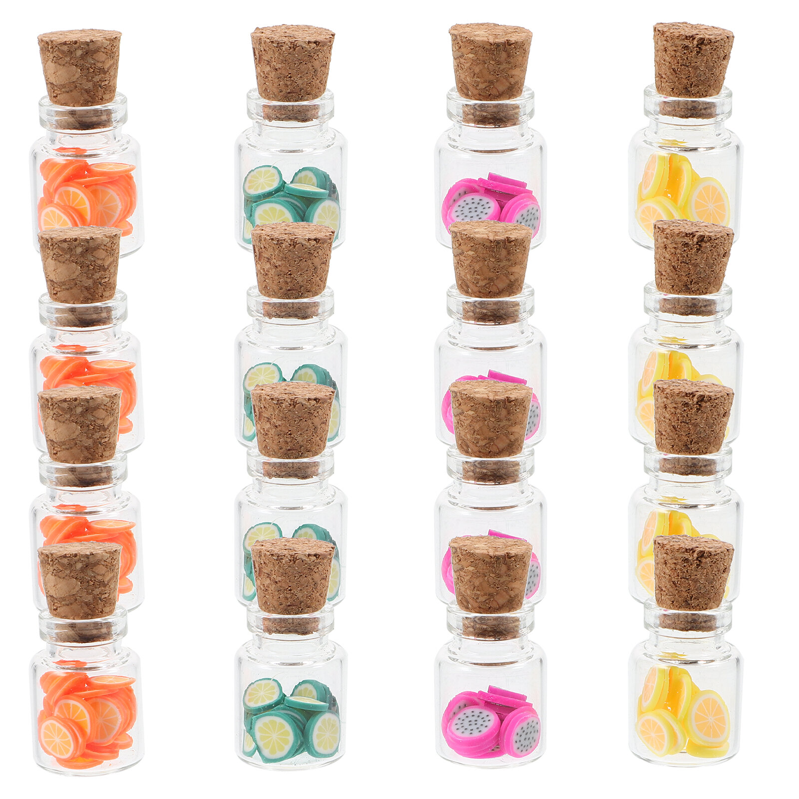 Миниатюрные Фруктовые Слайсы, Из Резины, Для Декора Микропейзажей, 16 Наборов