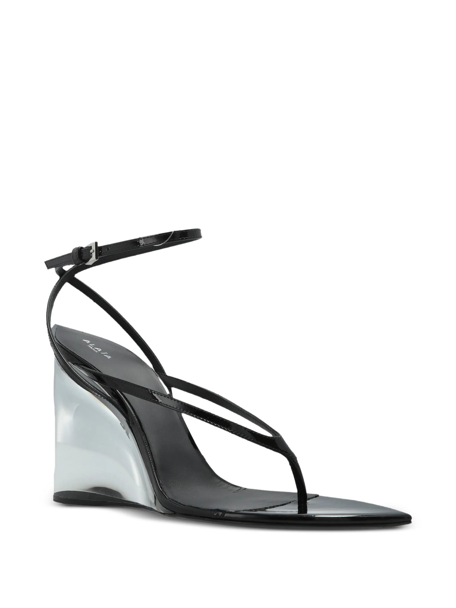 Босоножки Alaia Toe strap wedge sandals, размер 36, черный — фото 1