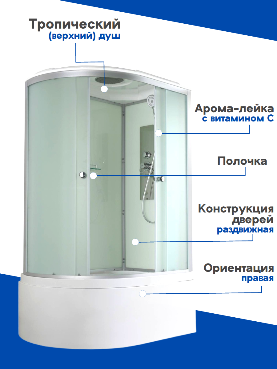 Душевая кабина D5012R стандартная