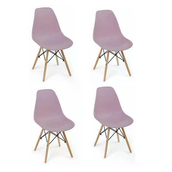 Стул обеденный СтулБержи для кухни Eames, фиолетовый, 4 шт