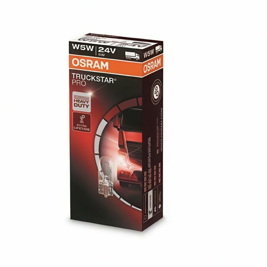 Автолампа W5W (W2.1x9.5d) TRUCKSTAR PRO 24V, 10 шт
