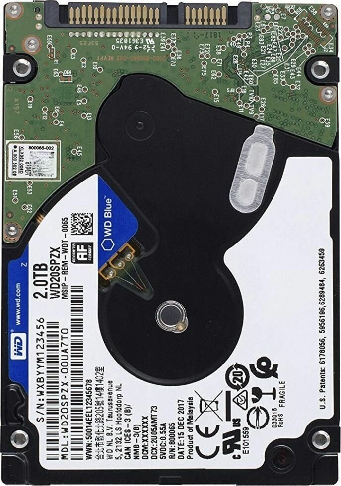Western Digital 2 ТБ Внутренний жесткий диск (WD20SPZX)