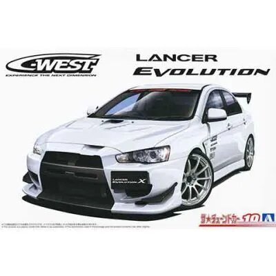 Сборная модель автомобиля ASHIMA Mitsubishi Lancer Evolution X 1:24 Белый