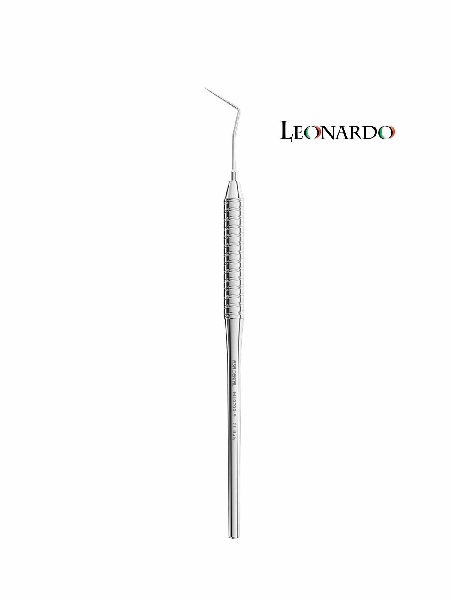Зонд N9 односторонний изогнутый малый Leonardo с полой легкой ручкой