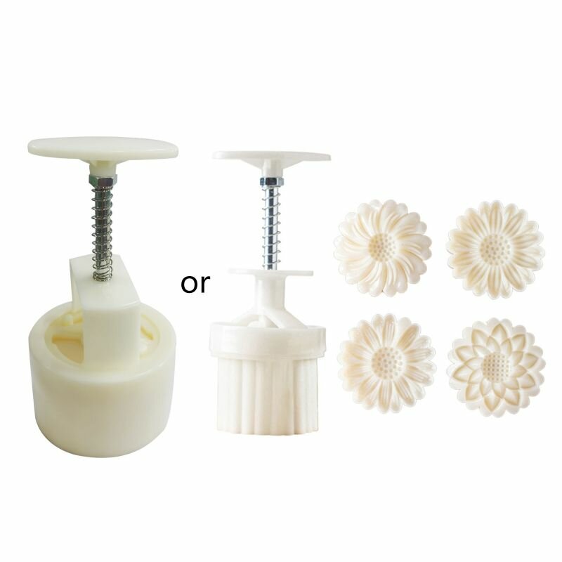 Пластиковая форма для лунного кекса, 3D штампы с хризантемой, формочки печенья, 150 г, аксессуары выпечки сделай сам , фестиваля середины осени