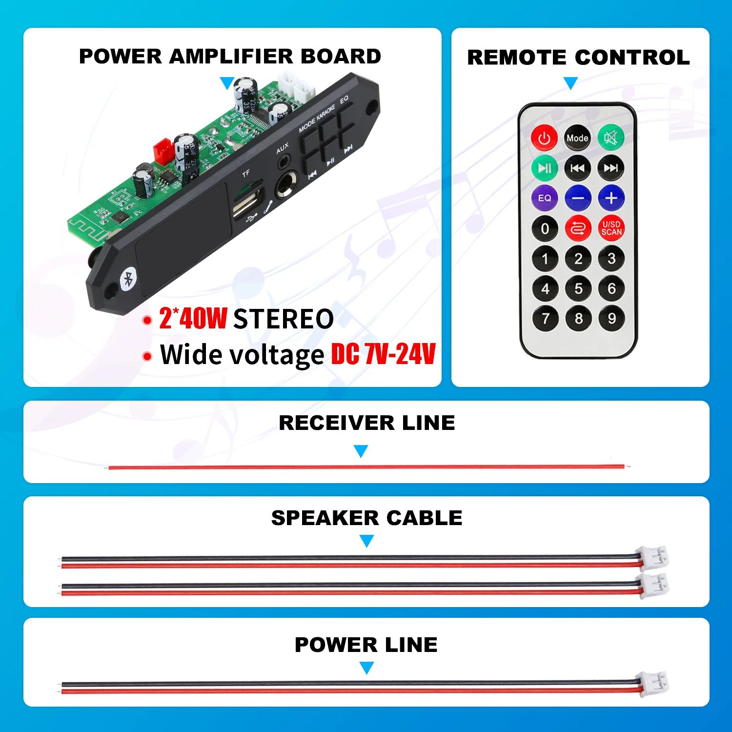 Автомобильный MP3-плеер Bluetooth 5.0