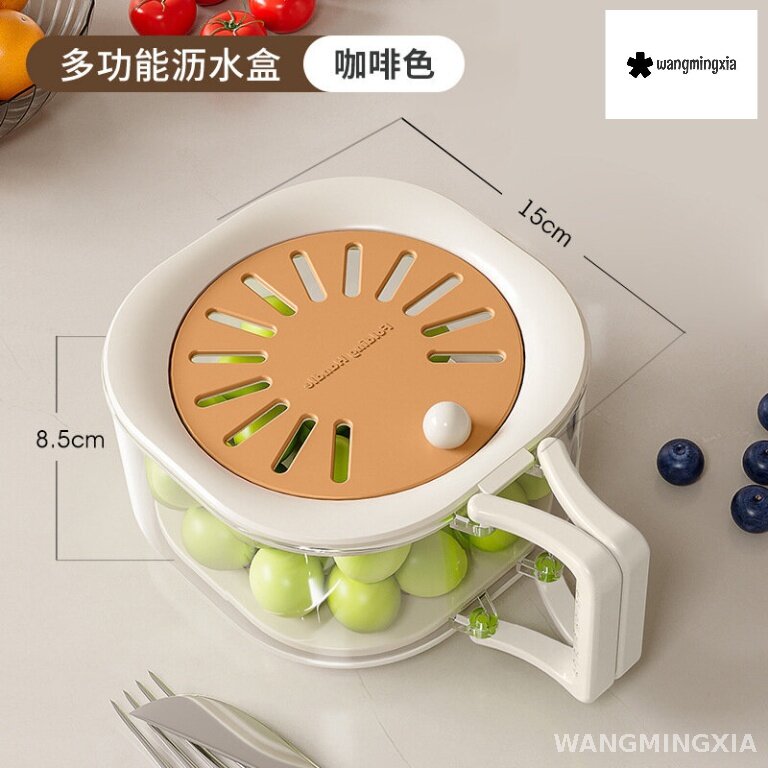 Ящик для овощей Artifact, с центрифугой, с дренажной системой, с крышкой, прямоугольный