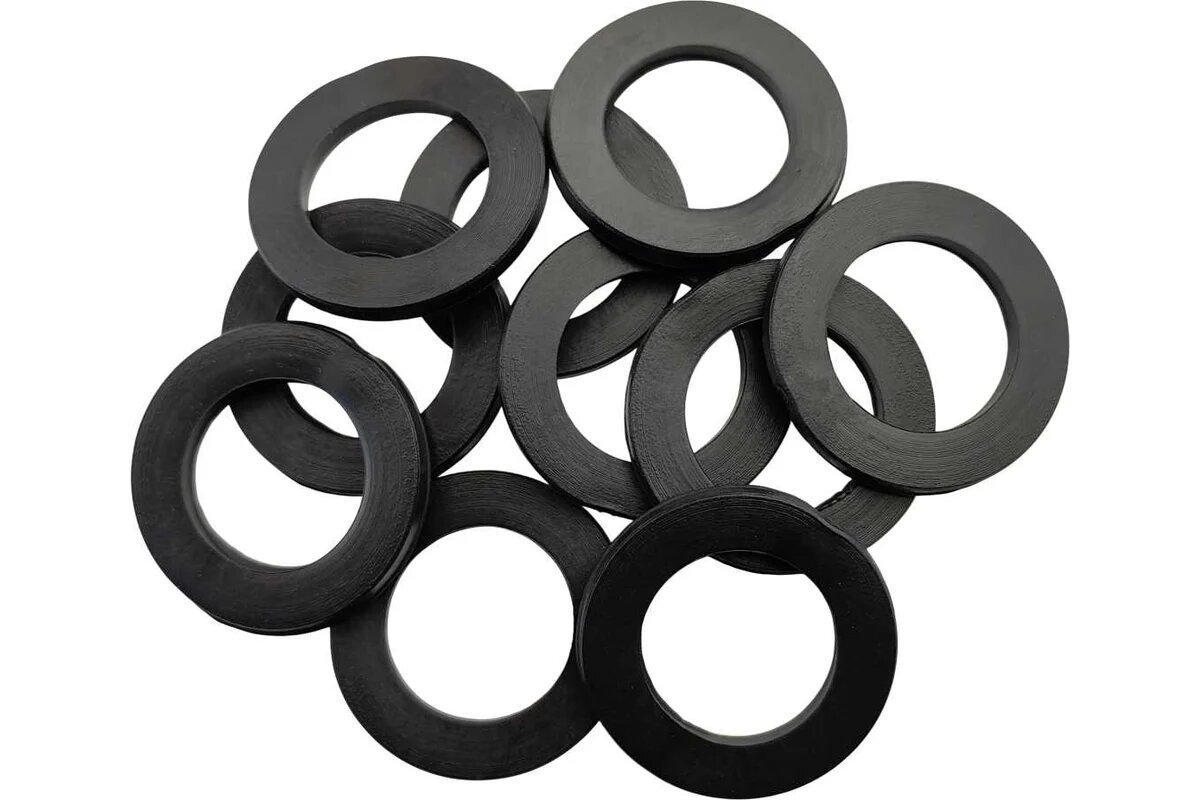 Пвх‑прокладка hg 1 1/4 дюйма черная 10 шт для уплотнения трубопроводных соединений в системах водоснабжения, холодной и горячей воды от –20°С до +60°С
