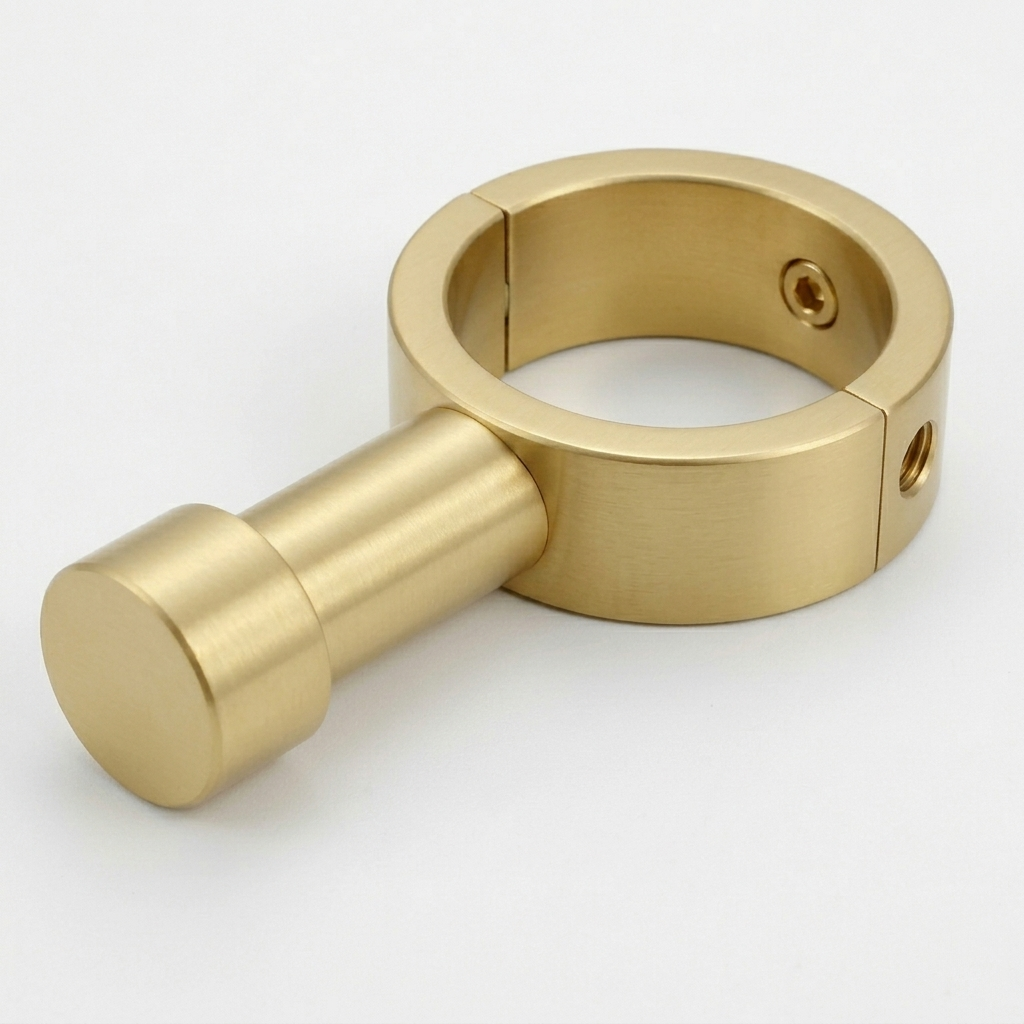 Крючок универсальный цилиндр круглый золото матовое