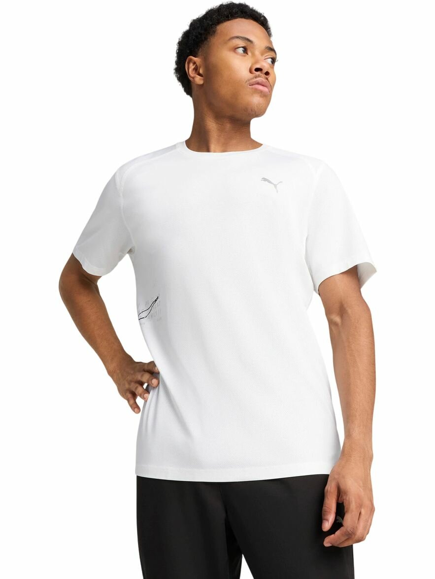 Футболка спортивная Mesh Running Graphic Tee Men Mesh Running Graphic Tee Men | Цвет: Белый Mesh Running Graphic Tee Men | Цвет: Белый Mesh Running Graphic Tee Men | Цвет: Белый