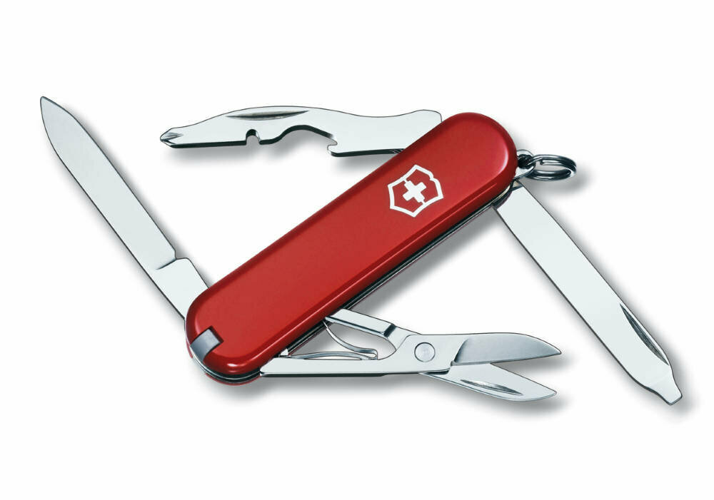 Нож-брелок VICTORINOX Rambler, 58 мм, 10 функций, красный 0.6363