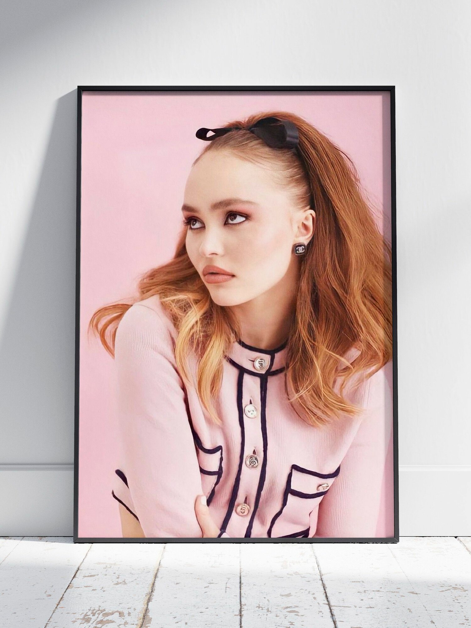 Плакат на стену для интерьера Лили Роуз Депп (Lily Rose Depp 19) - Постер по модели, бренду и моде формата A4 (21x30 см)