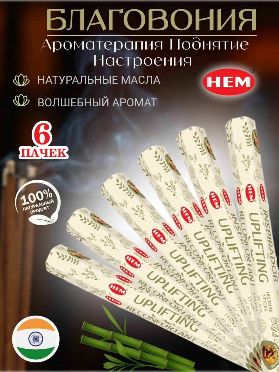 Благовоние HEM 120 аромапалочек Ароматерапия Поднятие настроения UpLifting