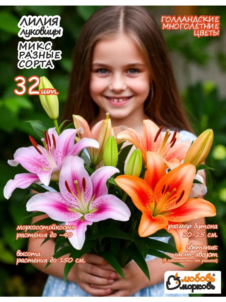 Лилия Луковица, Микс разные, 32шт