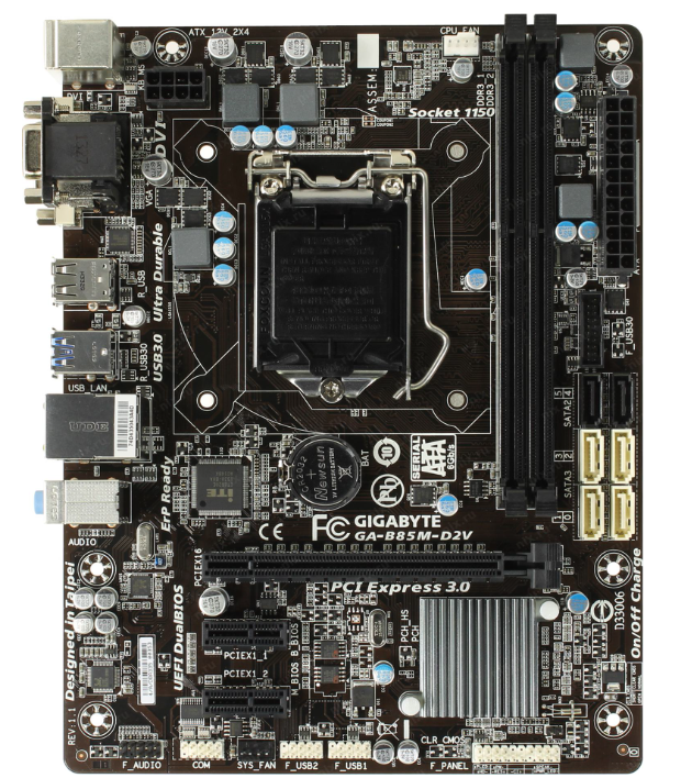 Материнская плата GIGABYTE GA-B85M-D2V DDR3 LGA1150 microATX