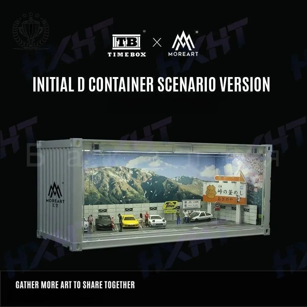 GM TimeBox & MoreArt Initial D: Контейнерная Световая Сцена, модель Коллекционная Экспозиционная Фигурка