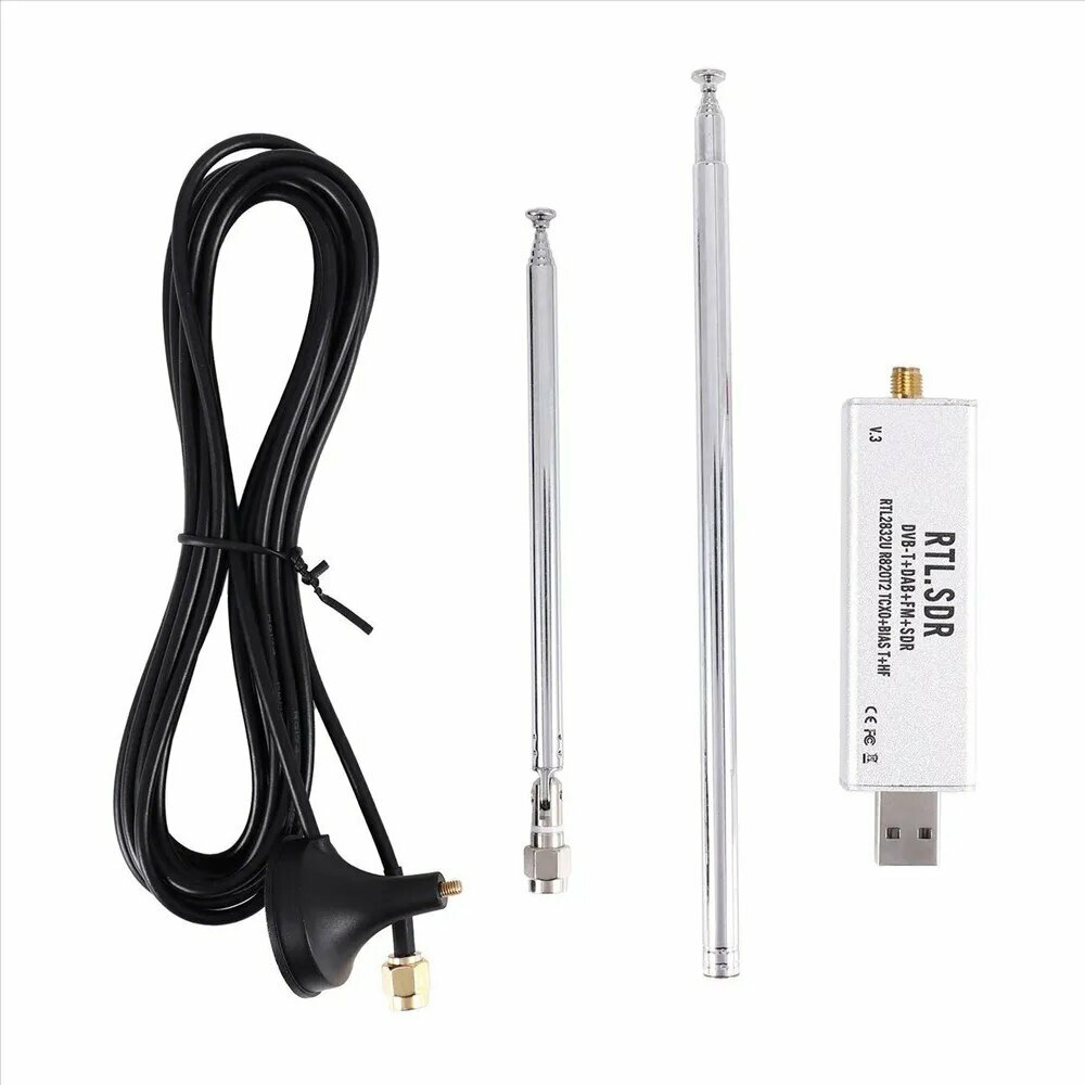 Блог RTL-SDR RTL SDR Receiver V3 RTL2832U 0,1-1,7 ГГц TCXO SMA Программно-определяемый радиоприемник с антенной